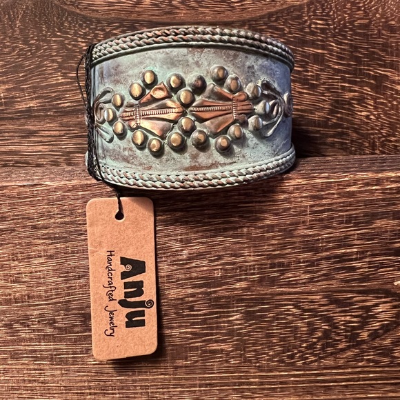 Anju | Jewelry | Nwt Anju Blue Copper Artisan Hand Crafted Cuff ...